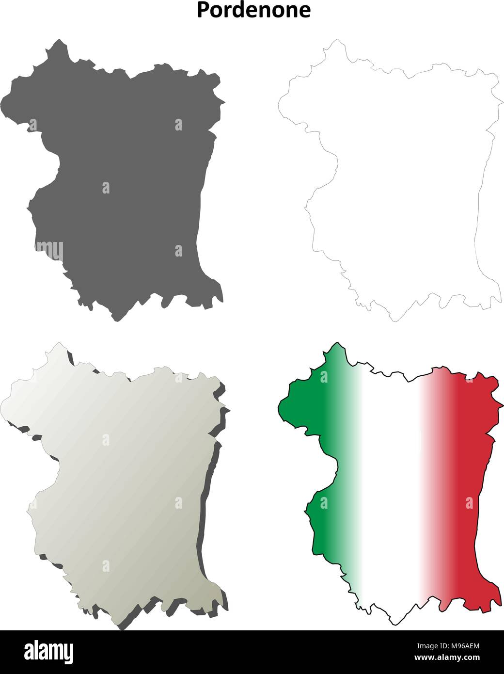 Pordenone province map Stock Vector Images - Alamy