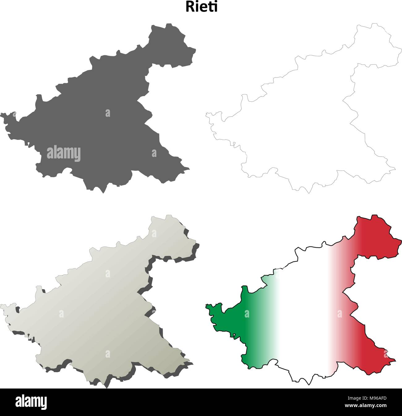 Rieti map vector hi-res stock photography and images - Alamy