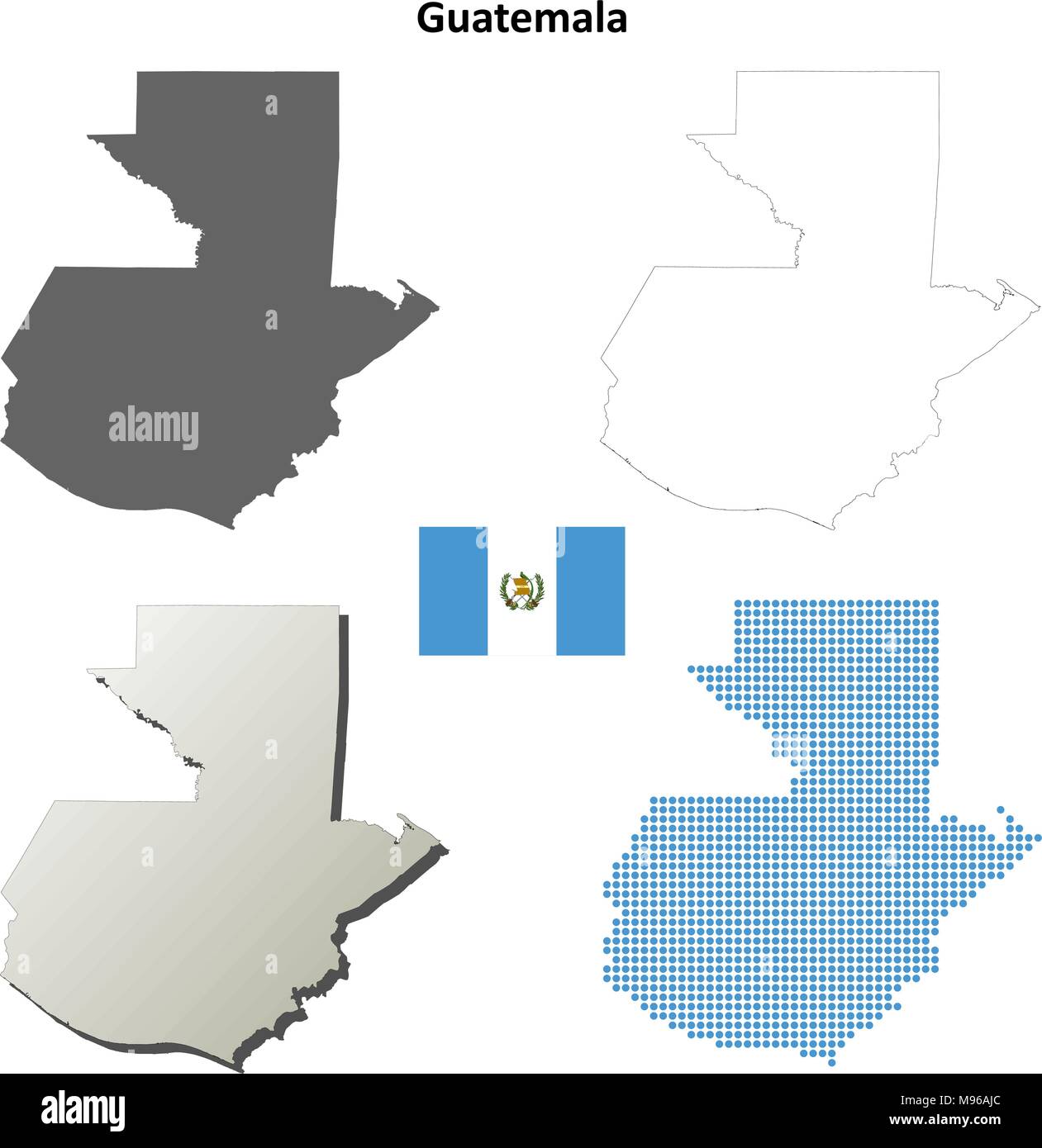 guatemala map outline