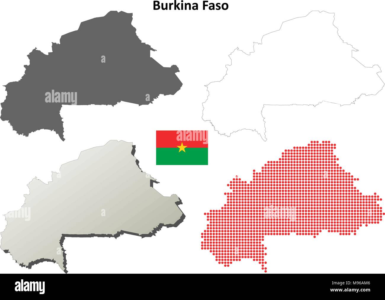 Map ouagadougou burkina faso Stock Vector Images - Alamy