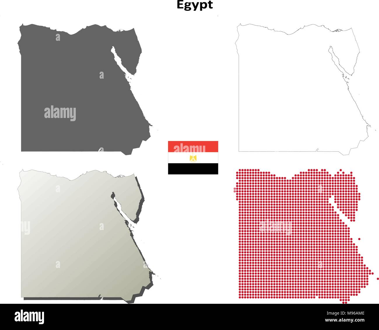 Egypt outline map set Stock Vector Image & Art - Alamy