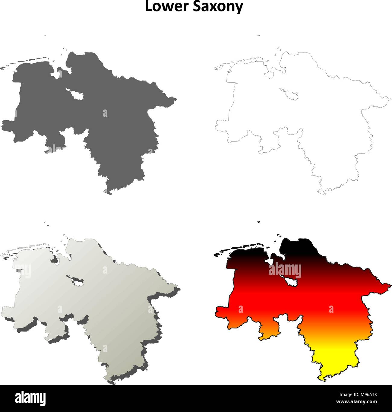 Lower saxony map hi-res stock photography and images - Alamy