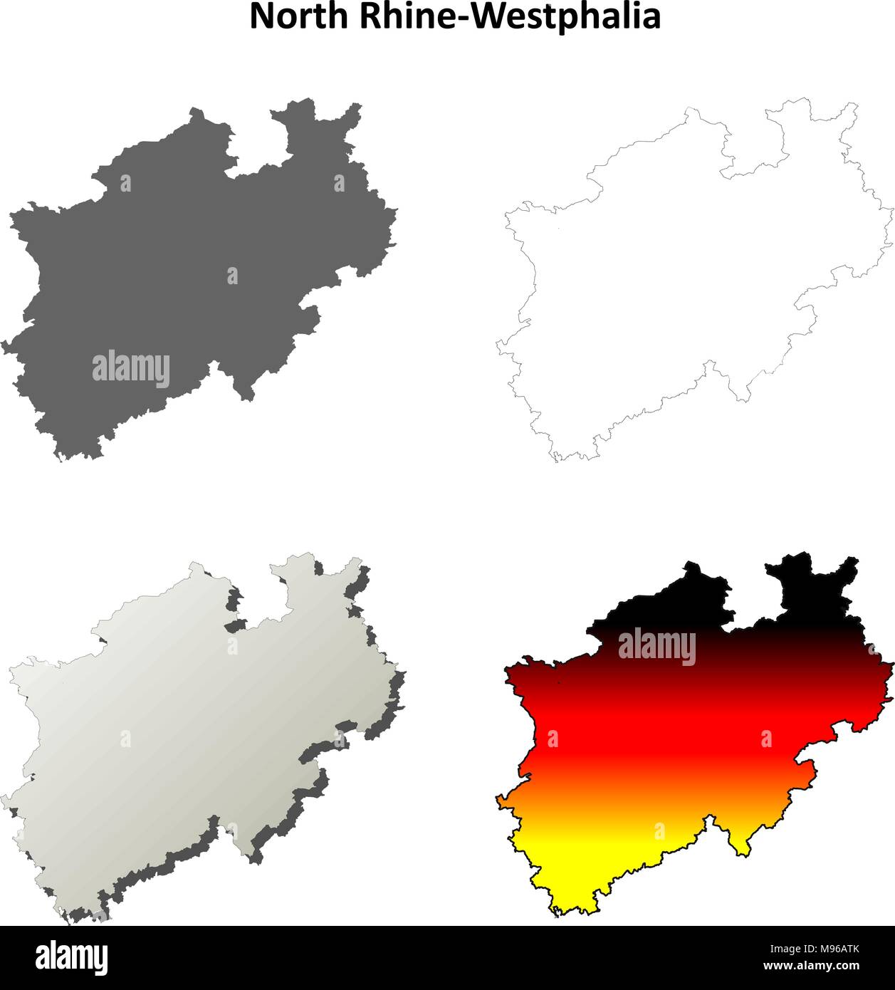 Map of westphalia hi-res stock photography and images - Alamy