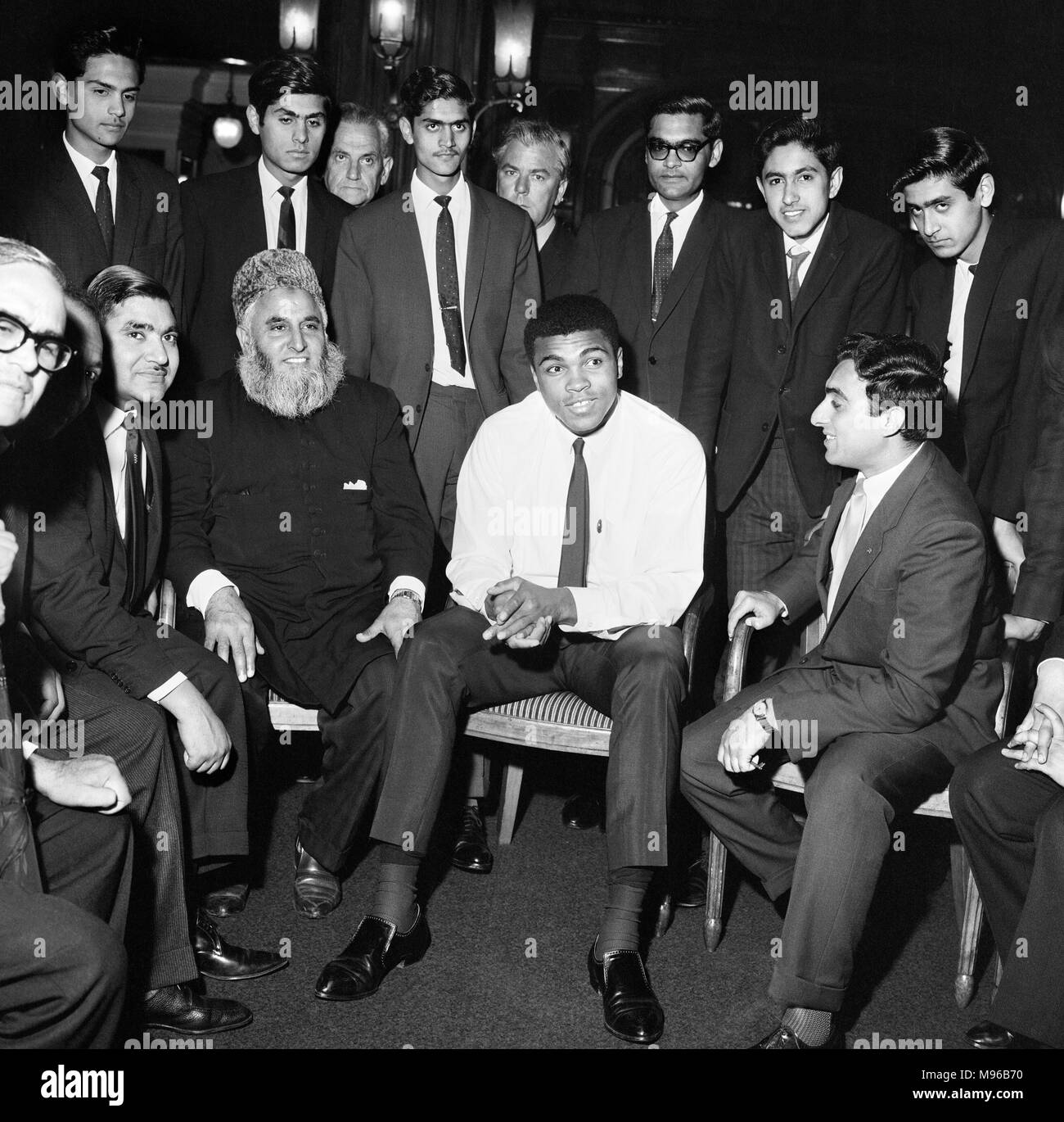 Muhammad Ali (Cassius Clay) speaking to Muslims. Ali is in London for ...