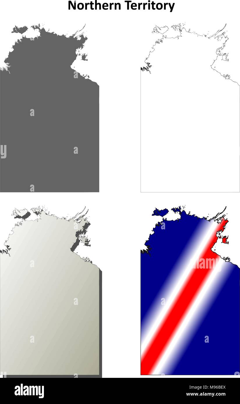 Northern Territory outline map set Stock Vector Image & Art - Alamy