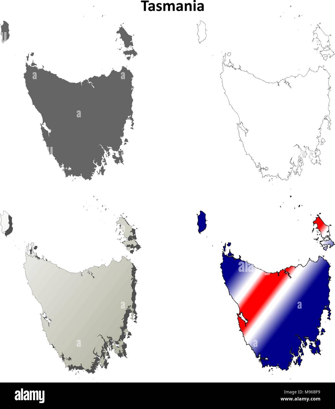 Map of tasmania hi-res stock photography and images - Alamy
