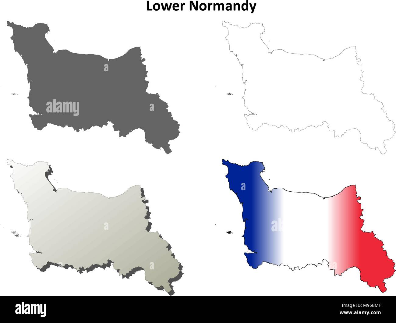 Normandy map hi-res stock photography and images - Alamy