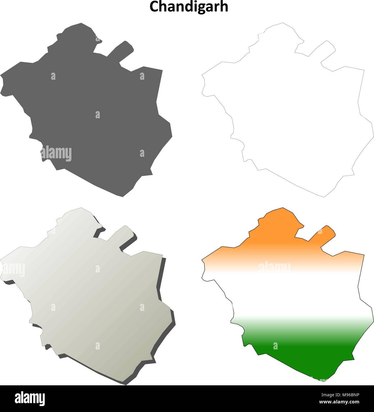 Chandigarh map vector Stock Vector Images - Alamy
