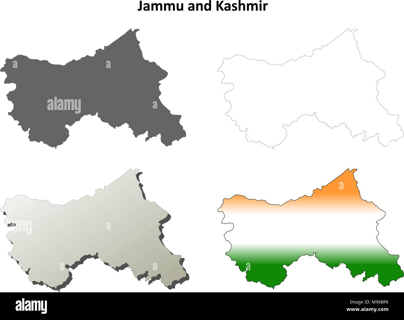 State map of jammu and kashmir hi-res stock photography and images - Alamy