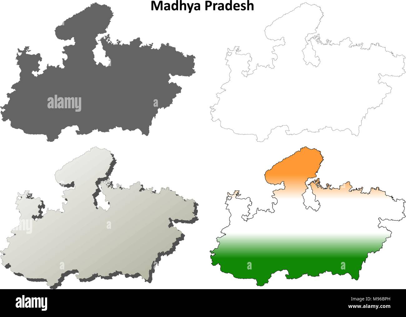Map of madhya pradesh hi-res stock photography and images - Alamy