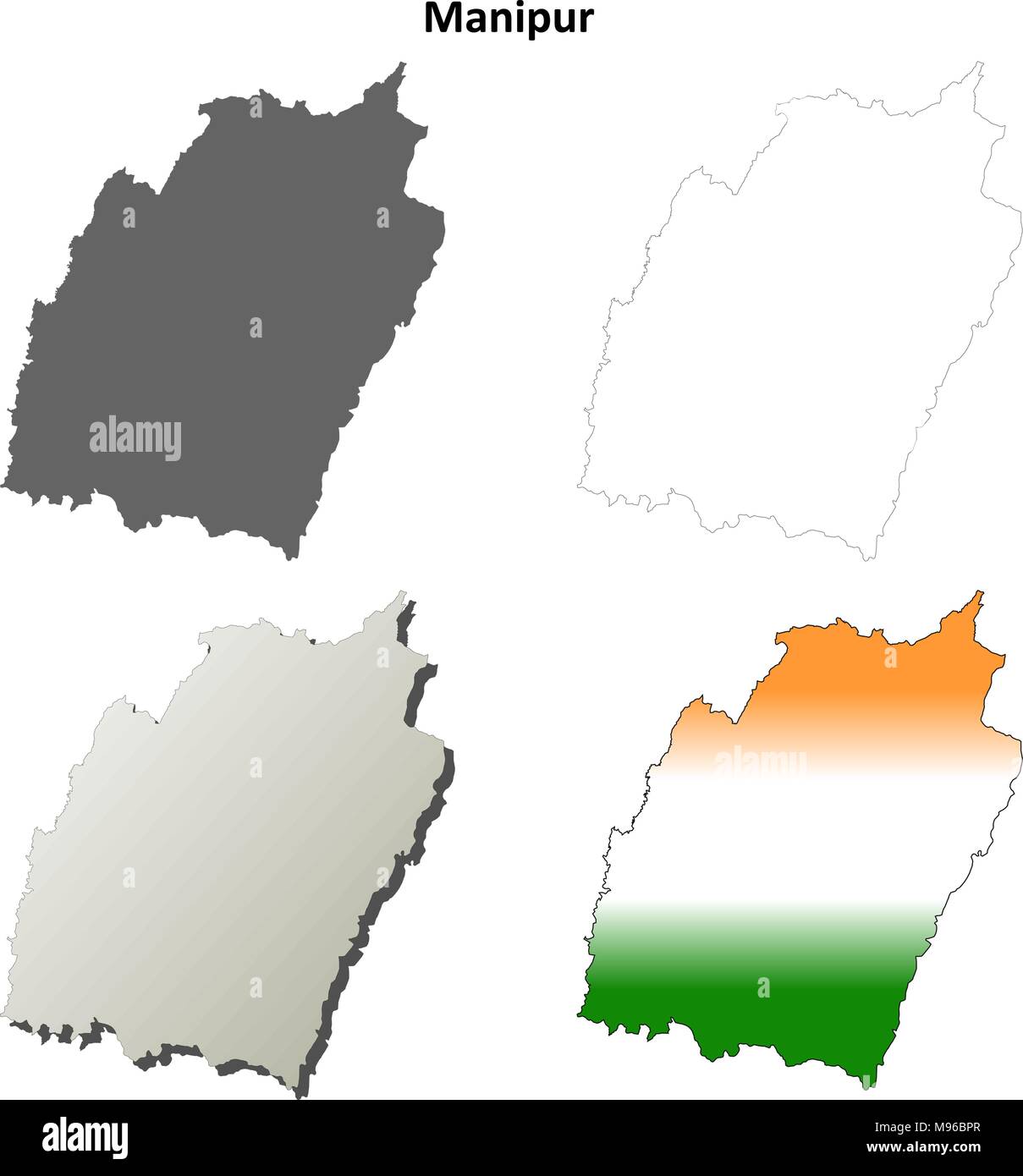 Manipur map vector hi-res stock photography and images - Alamy