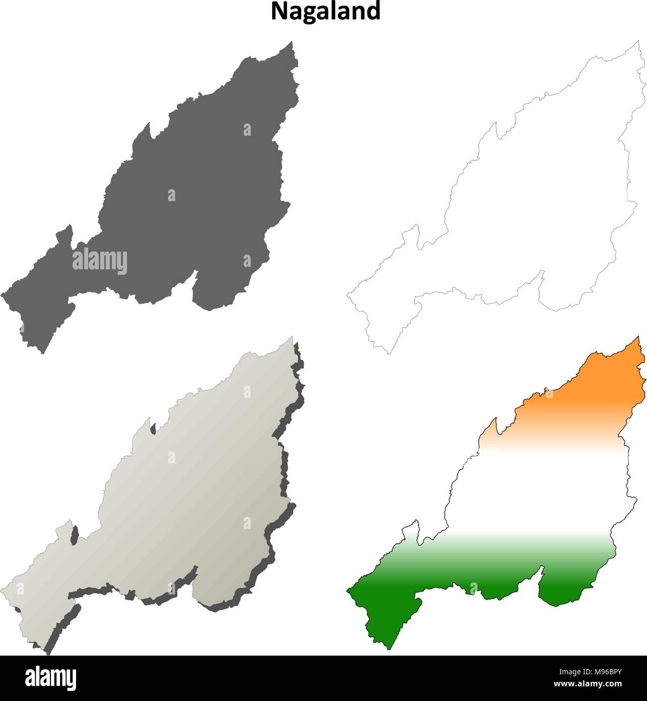 Nagaland map of indian states hi-res stock photography and images - Alamy