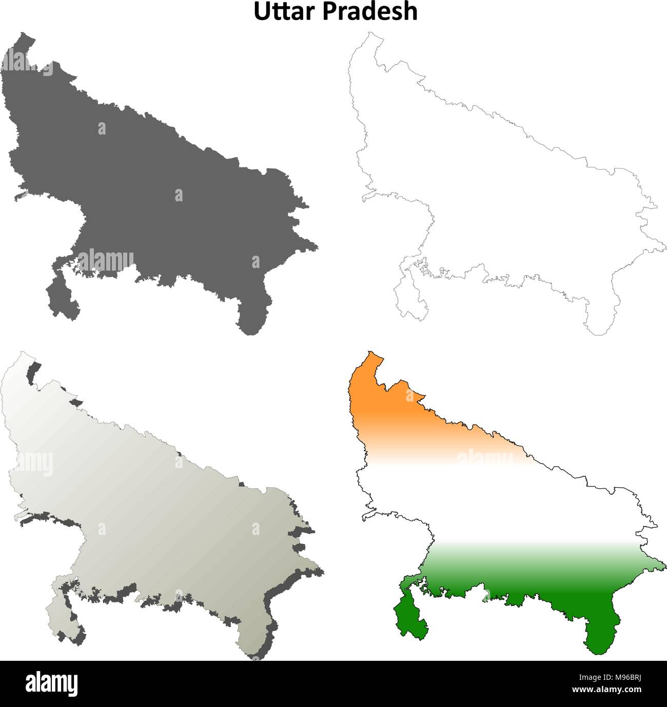 Uttar pradesh map hi-res stock photography and images - Alamy