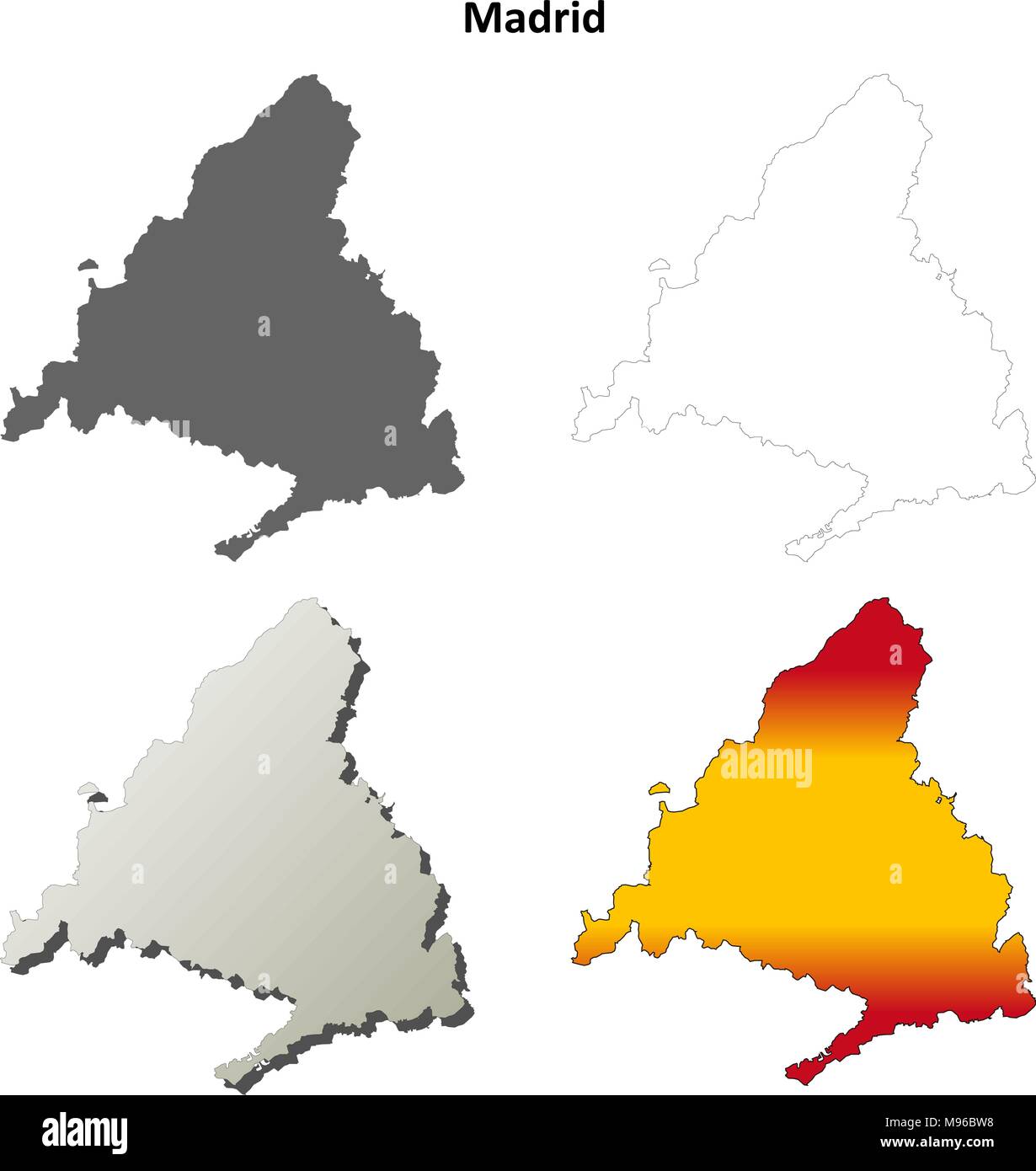 Madrid map hi-res stock photography and images - Alamy