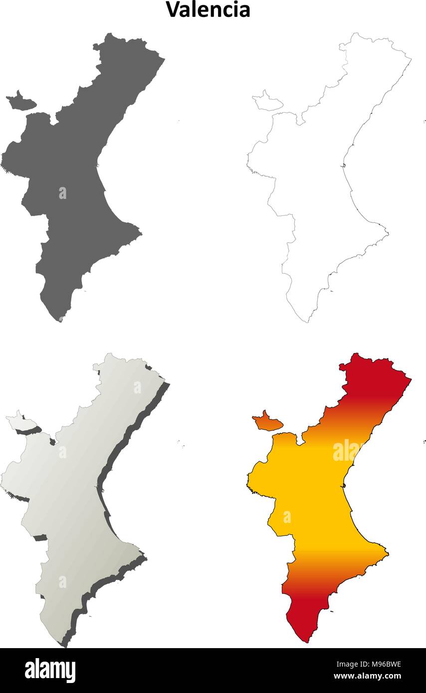 Spain map outline Stock Vector Images - Alamy