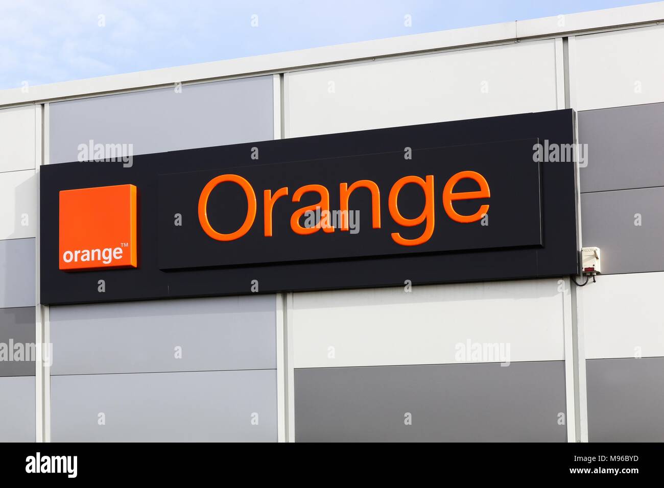 Logo orange telecommunications company logo sign hi-res stock ...
