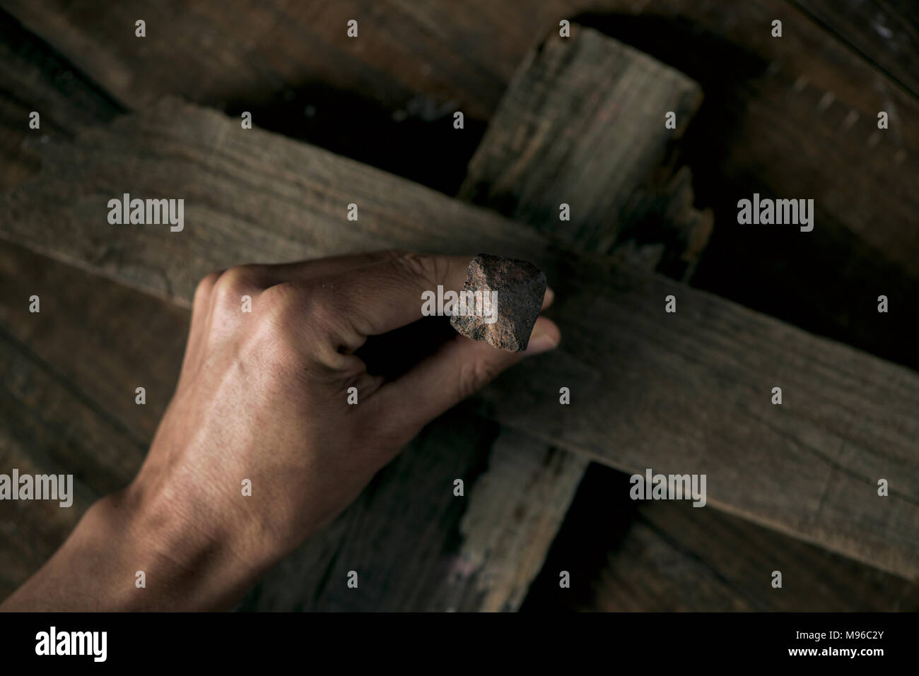 The nailing on the cross hi-res stock photography and images - Alamy