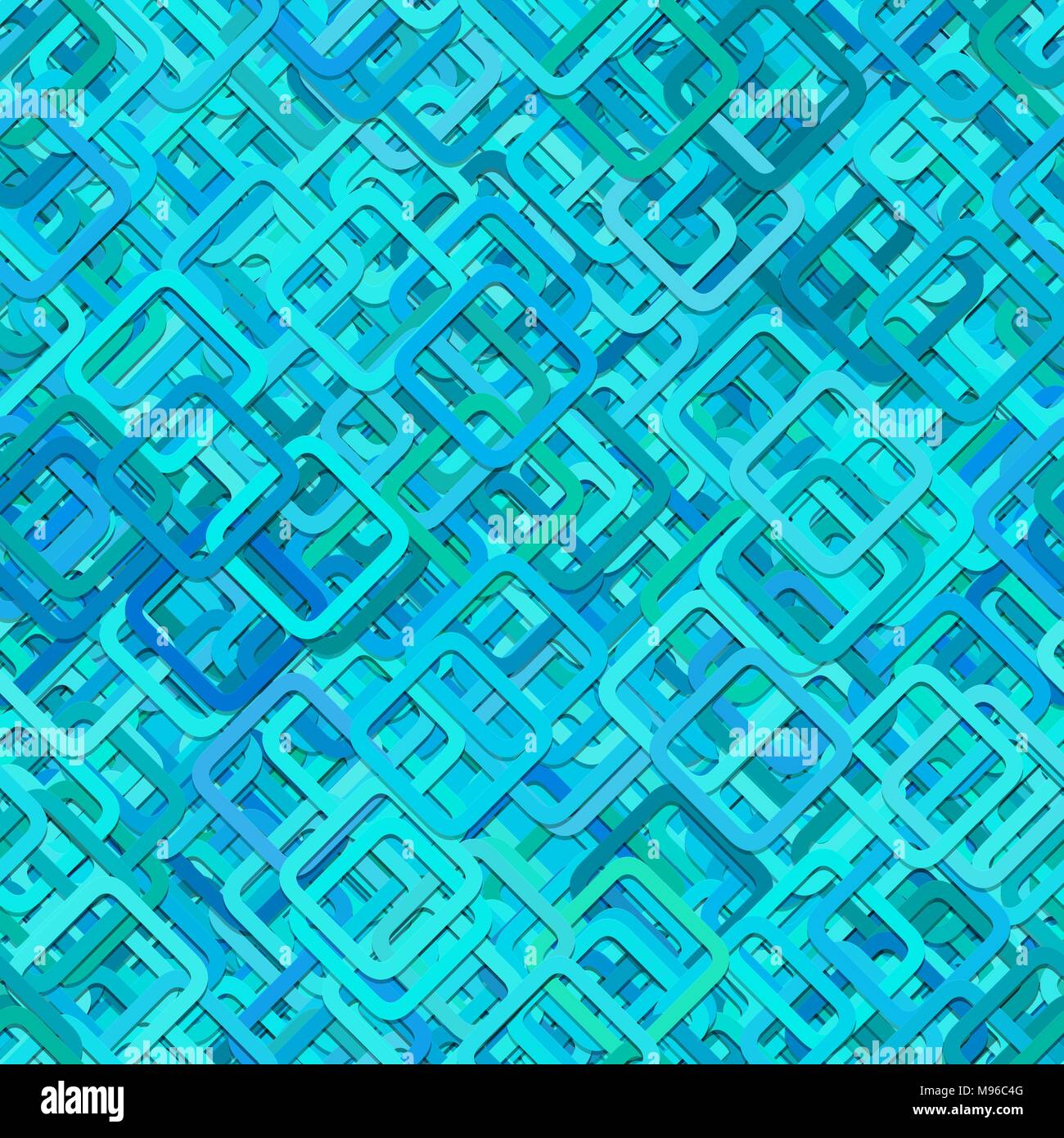 Seamless diagonal square background pattern - vector graphic from light blue rounded squares ...