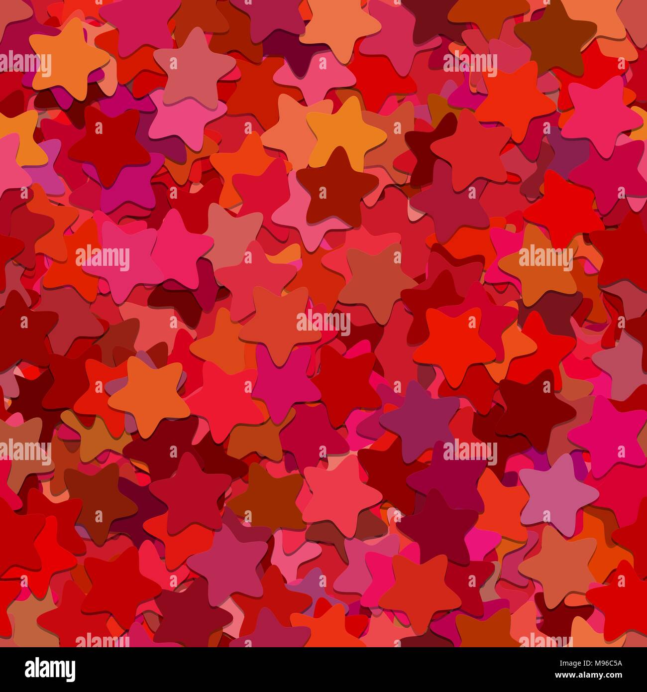 Seamless star background pattern - vector design from rounded pentagram ...