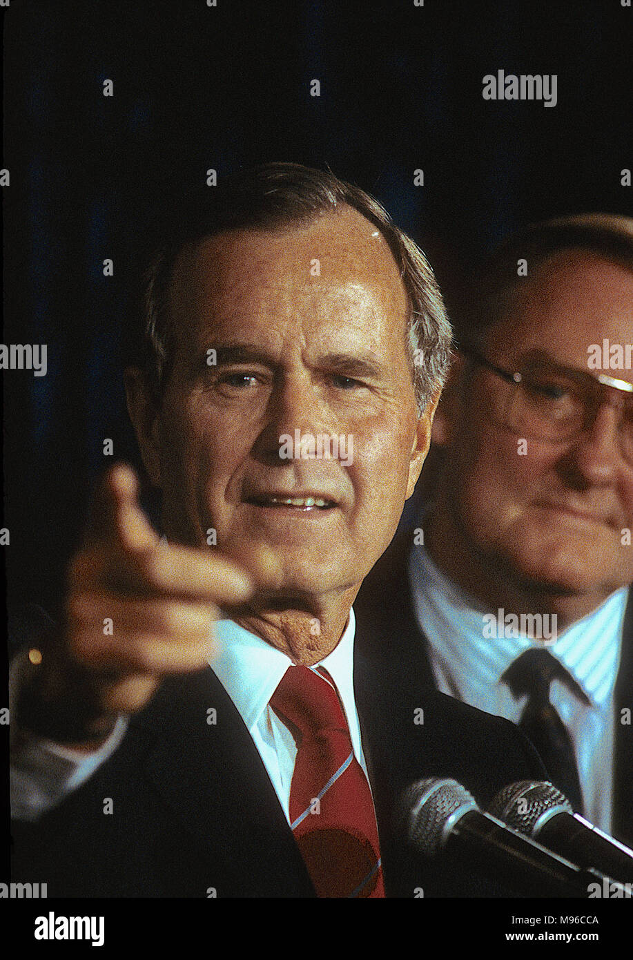 Chicago Illinois, USA, October 12, 1987 Vice President George H.W. Bush ...