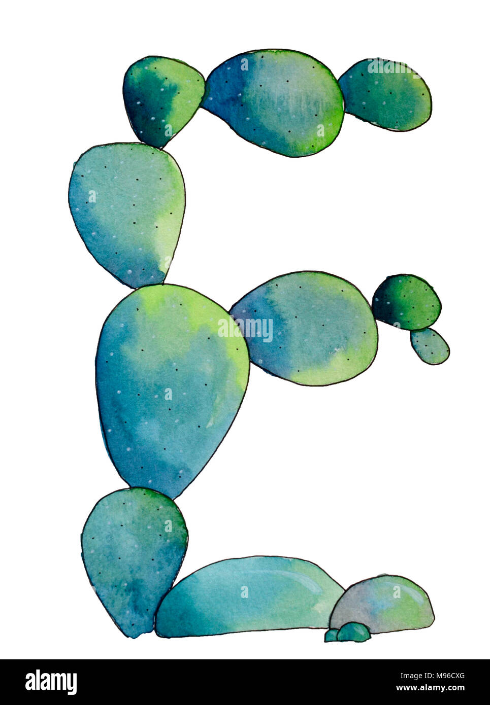 Colorful watercolor alphabet hi-res stock photography and images - Alamy