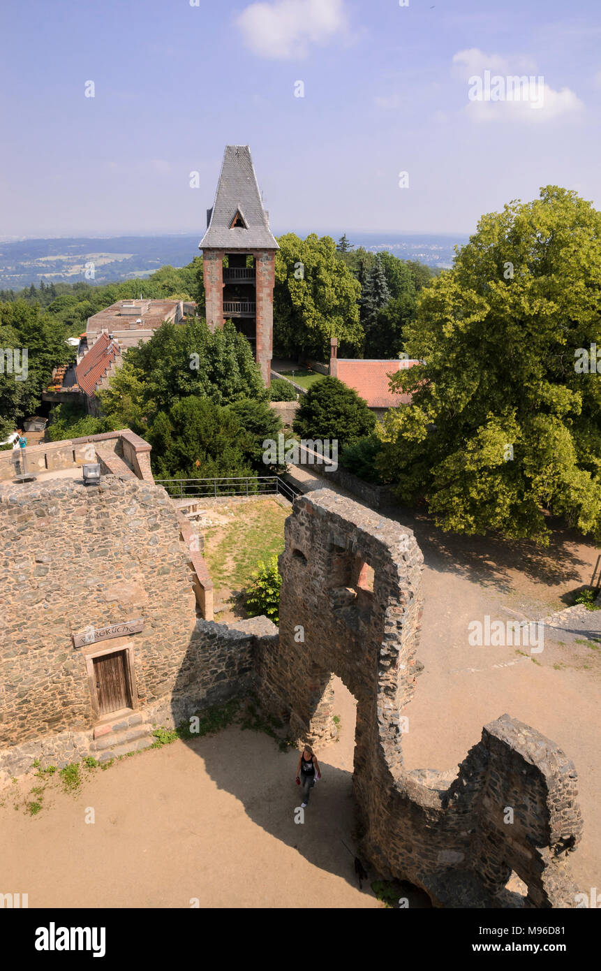 Burg Frankenstein, Darmstadt-Eberstadt, Odenwald, Hessen, Deutschland ...