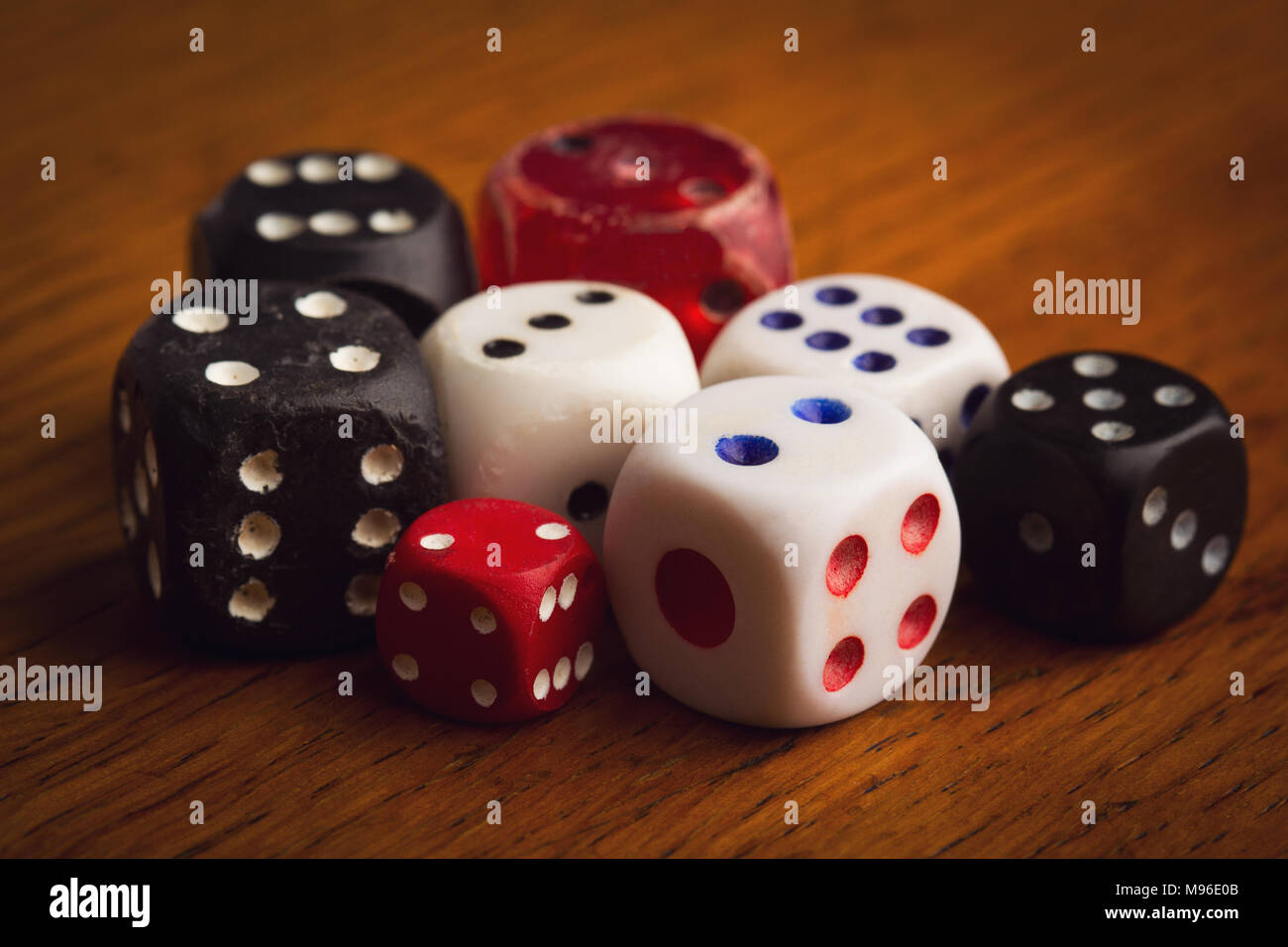 top view detail closeup of pile of many different color and sizes ...