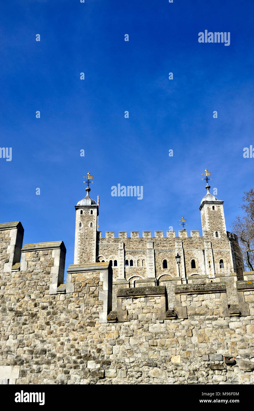 London, England, UK. Tower of London (11th-14thC) White Tower (11th ...