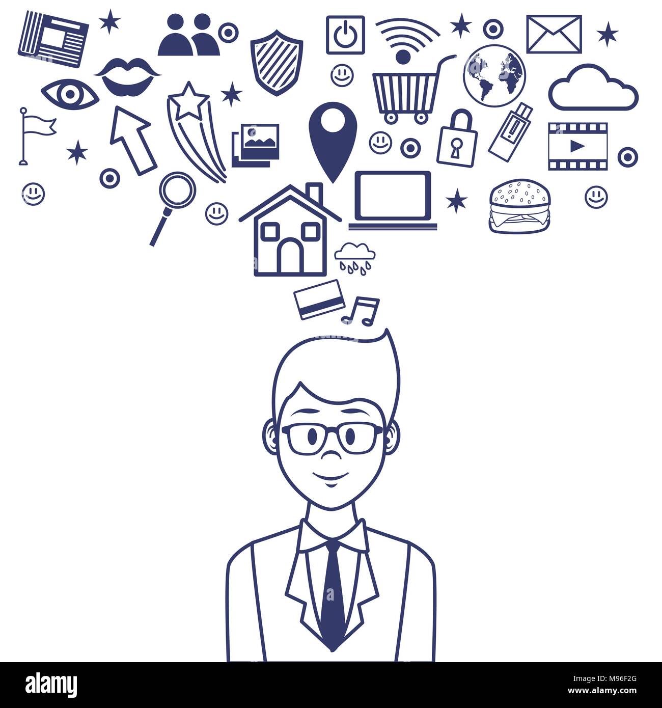 People and social media cartoon Stock Vector Image & Art - Alamy