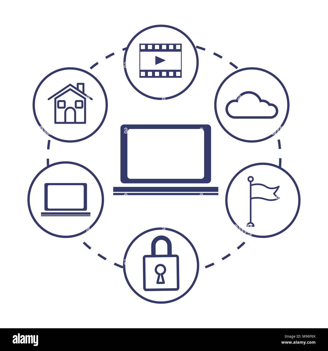 Social media symbols Stock Vector Image & Art - Alamy