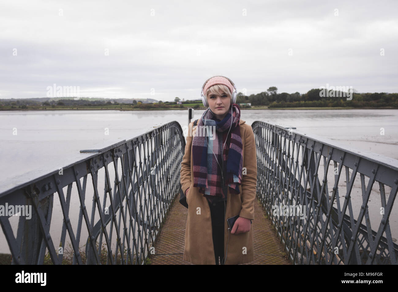 Woman on bridge hi-res stock photography and images - Alamy