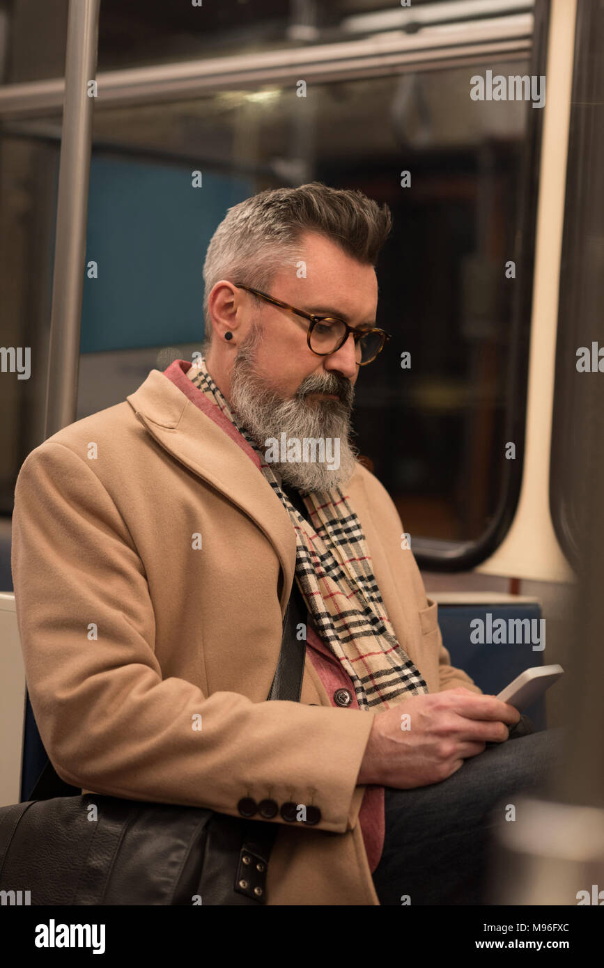 Mobile train man hi-res stock photography and images - Alamy