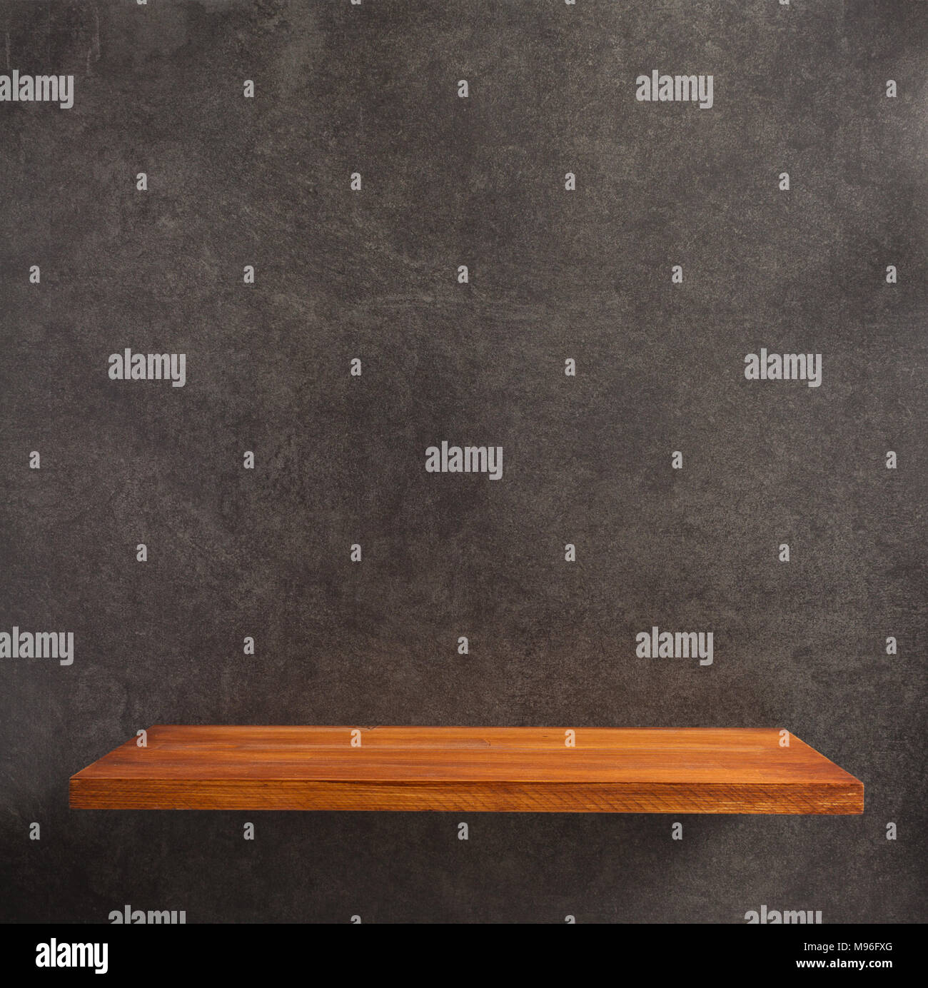 wooden shelf at background texture wall Stock Photo - Alamy