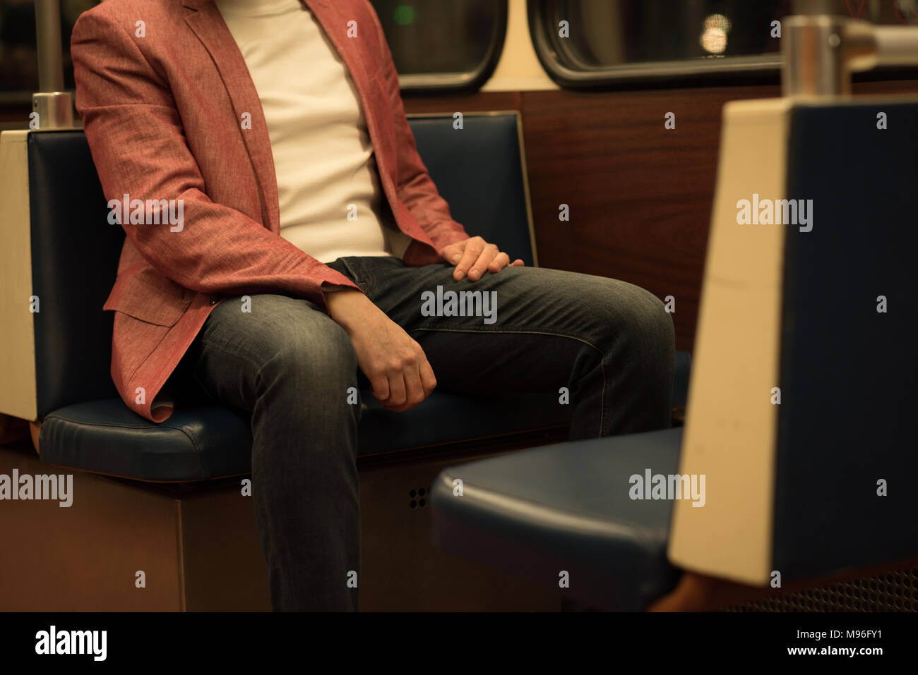 Man sitting train hi-res stock photography and images - Alamy