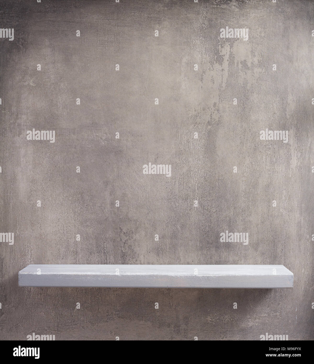 wooden shelf at background texture wall Stock Photo - Alamy