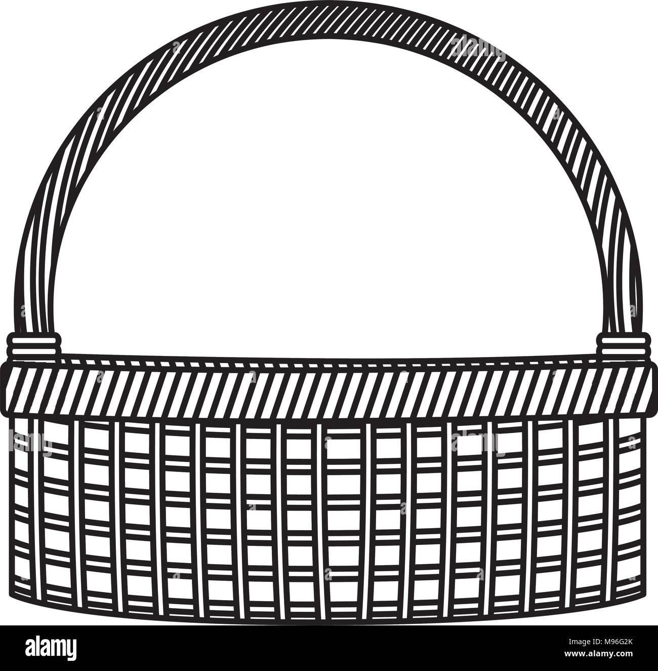 line wood hamper decoration to celebrate holiday Stock Vector Image ...