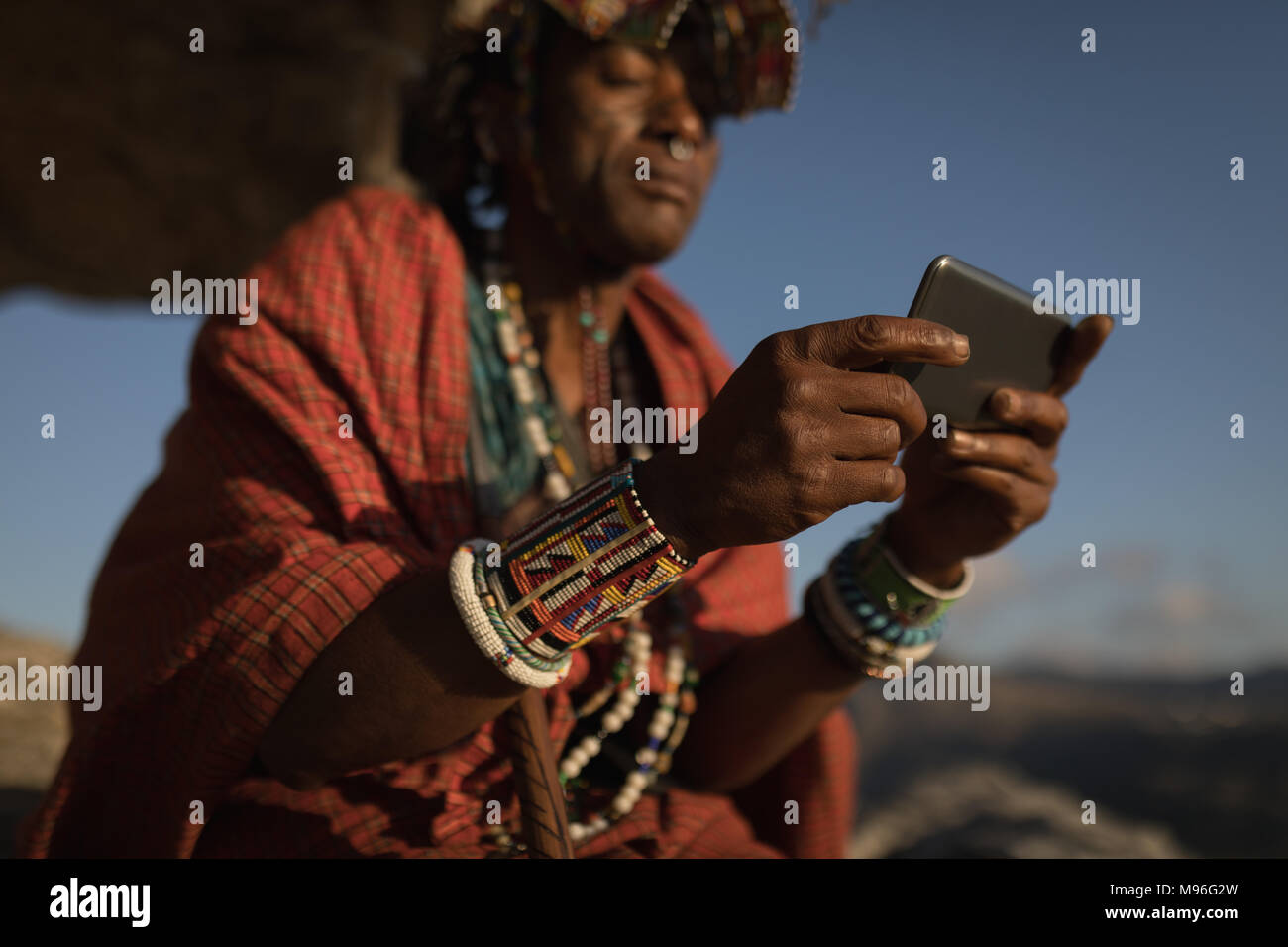 Maasai tribe in kenya cellphone hi-res stock photography and images - Alamy