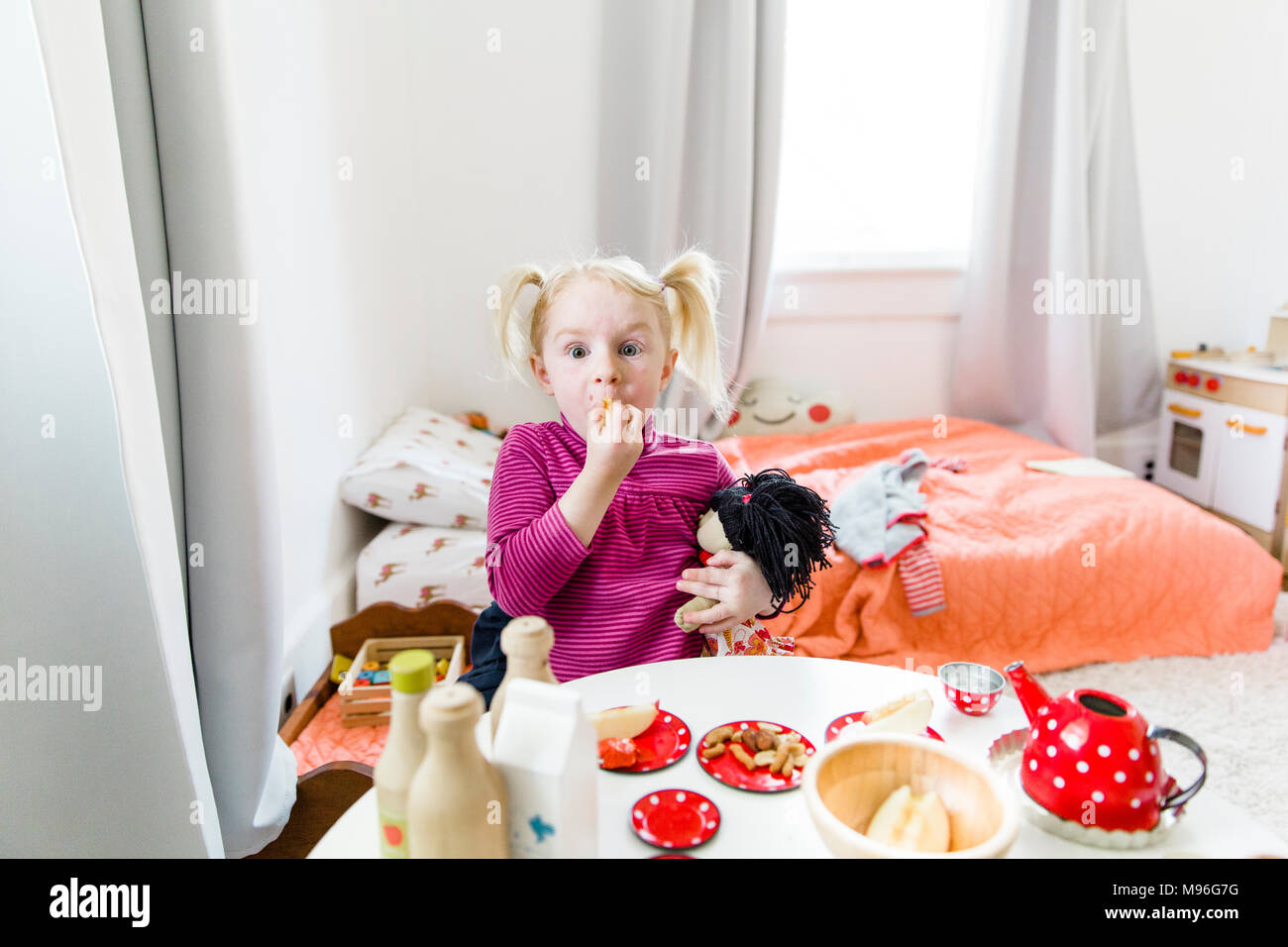Doll girl tea party hi-res stock photography and images - Alamy