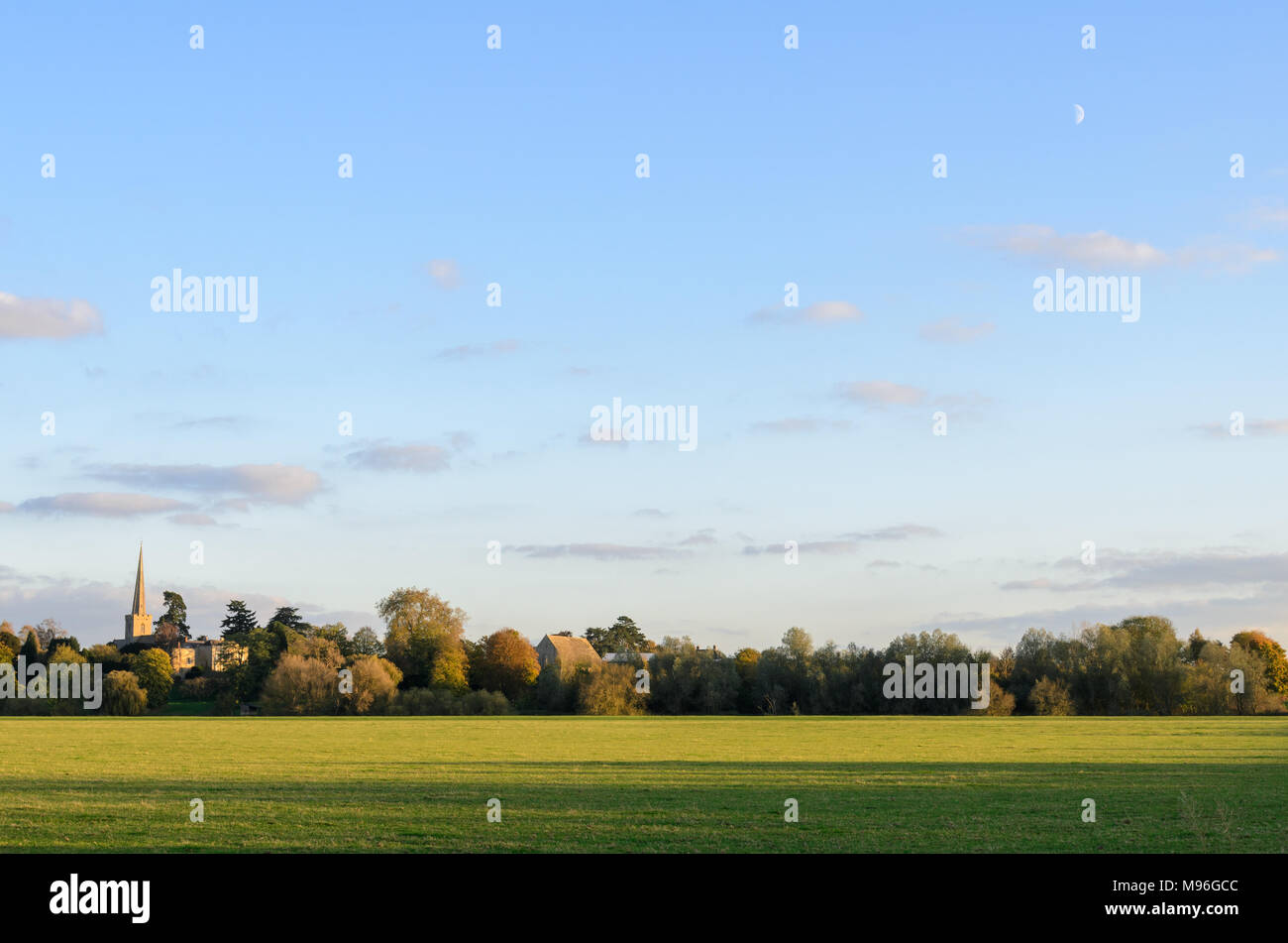 St Giles Church in Bredon as seen from nearby Twyning Stock Photo - Alamy