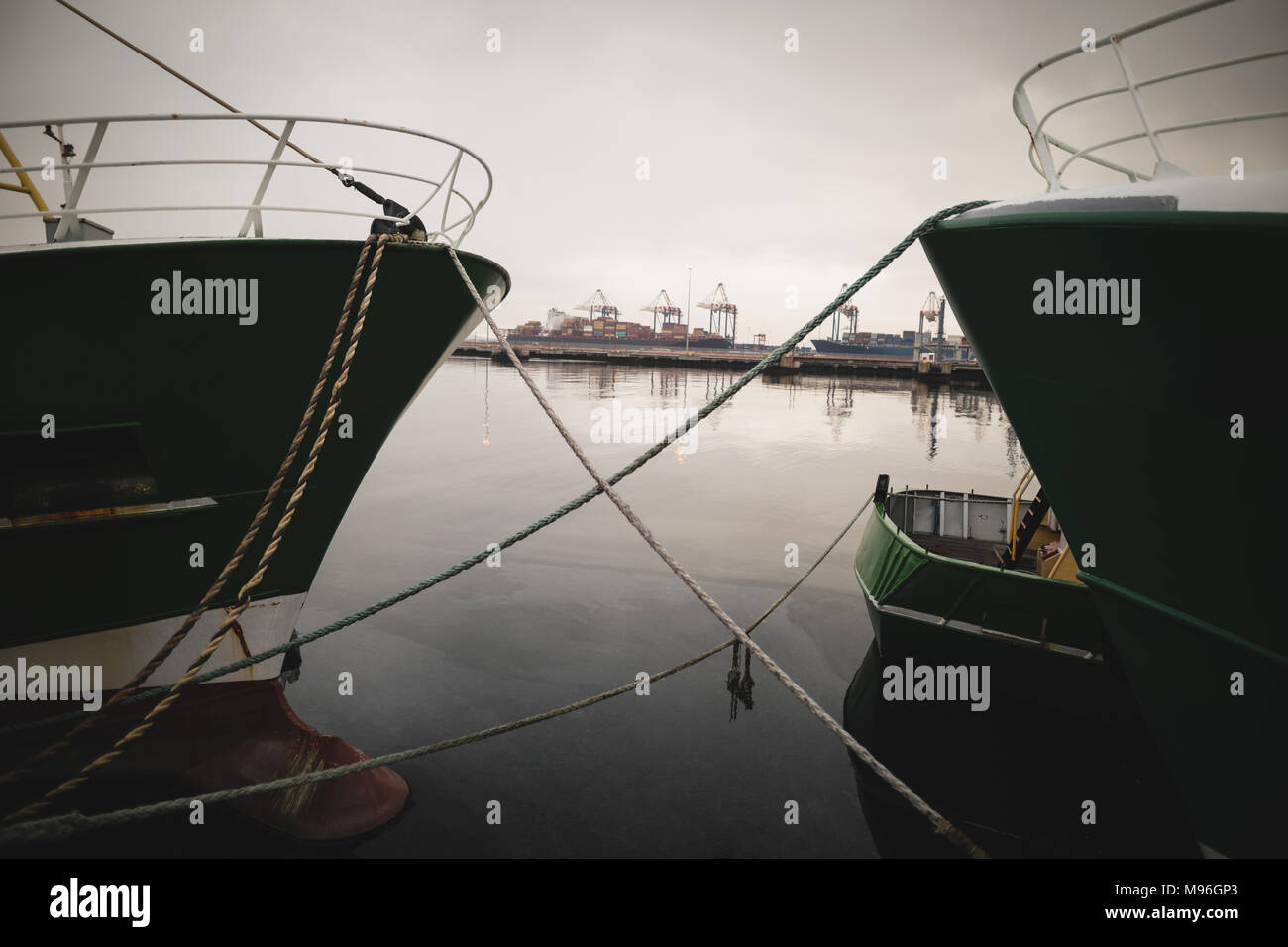 Ship moored in the port Stock Photo - Alamy