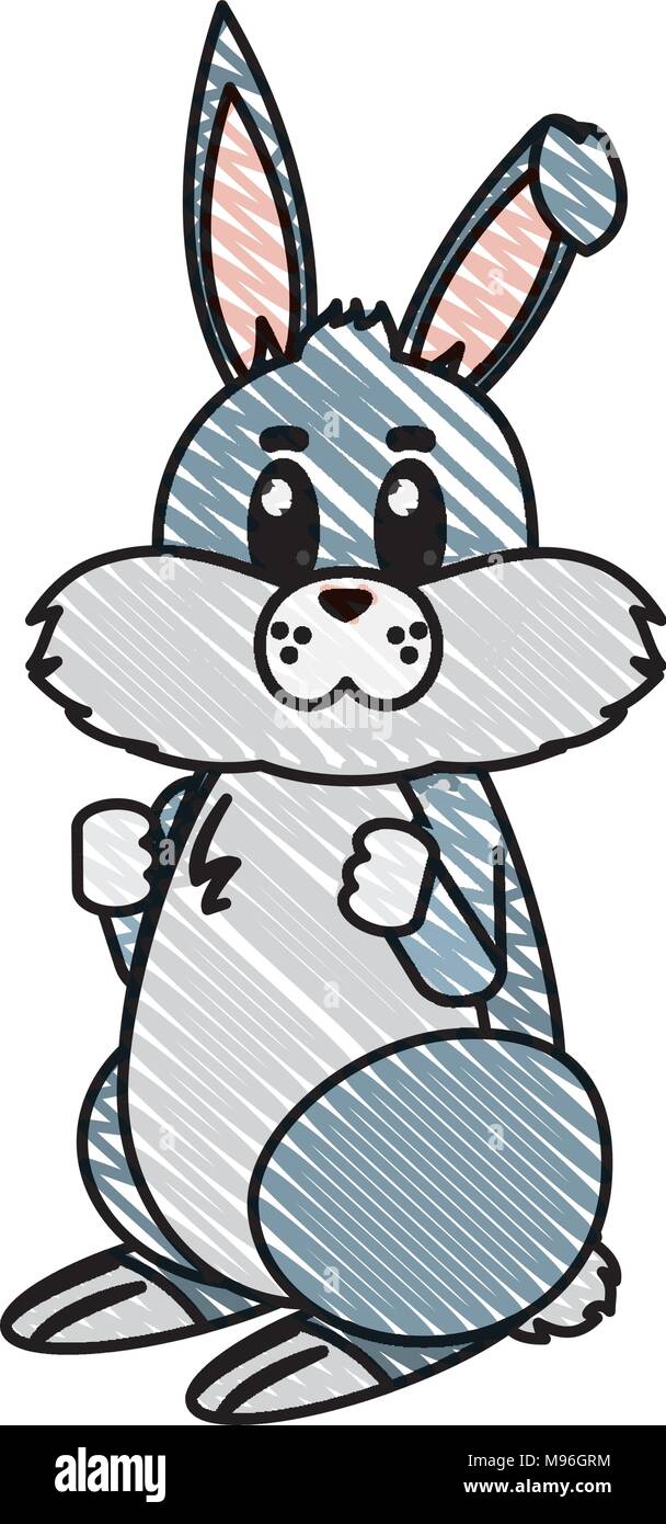 doodle cute nature rabbit animal design Stock Vector Image & Art - Alamy