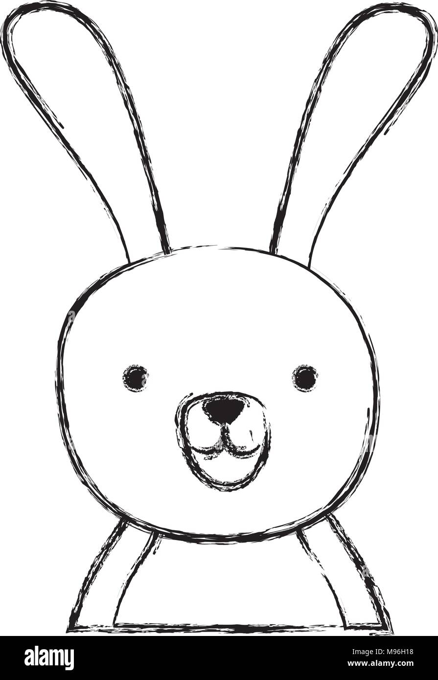 grunge nice cartoon rabbit male animal Stock Vector Image & Art - Alamy