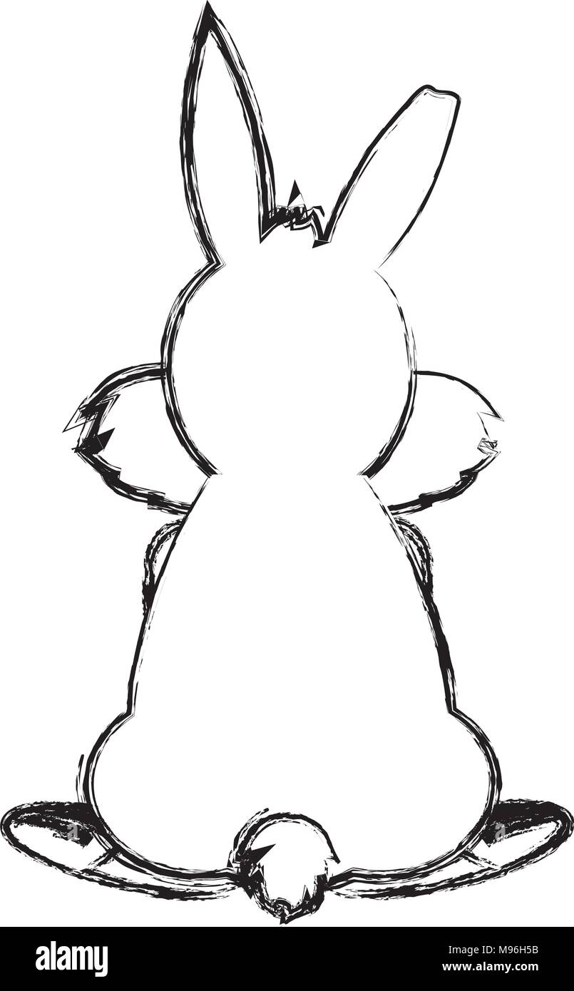 Back wild rabbit Stock Vector Images - Alamy