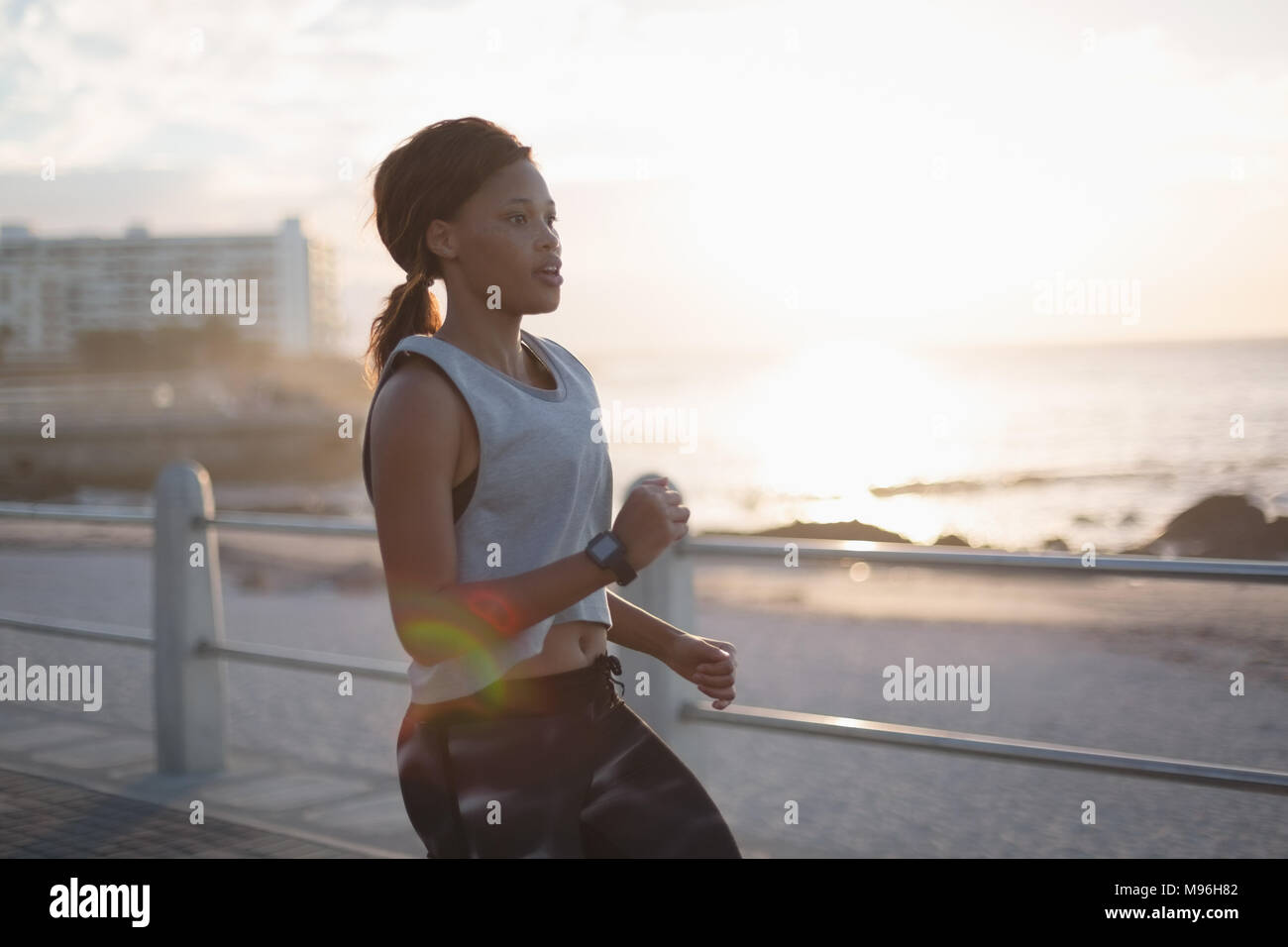 Young sporty woman athlete jogging hi-res stock photography and images ...