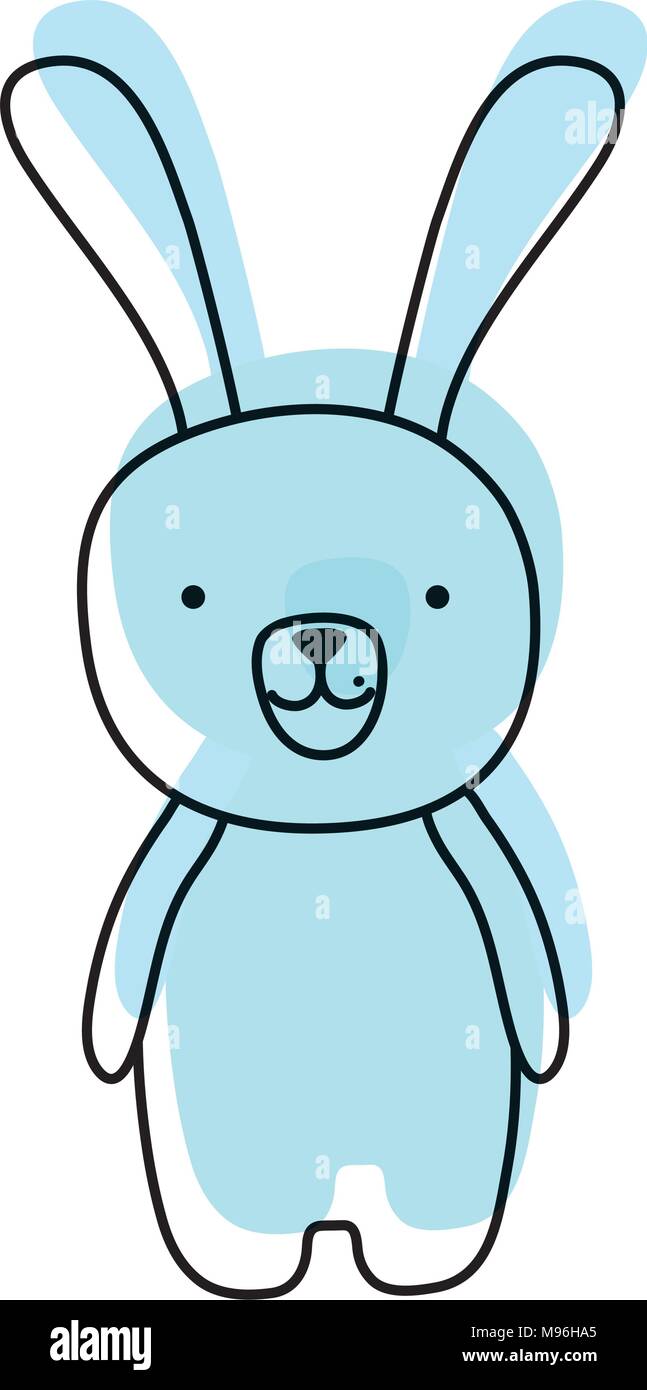 moved color cute cartoon rabbit male animal Stock Vector Image & Art ...