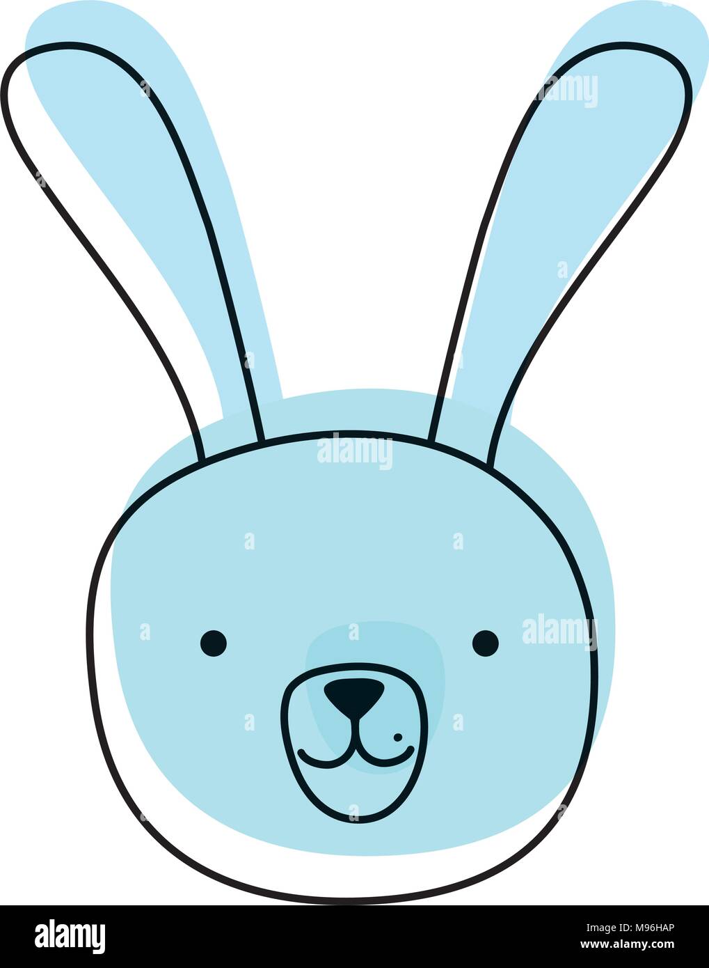 moved color cartoon rabbit male head animal Stock Vector Image & Art ...