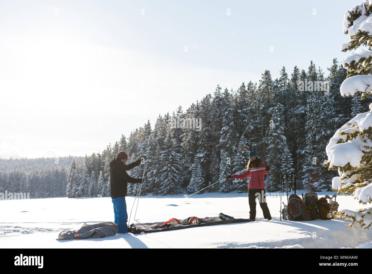 Pitching a tent hi-res stock photography and images - Alamy