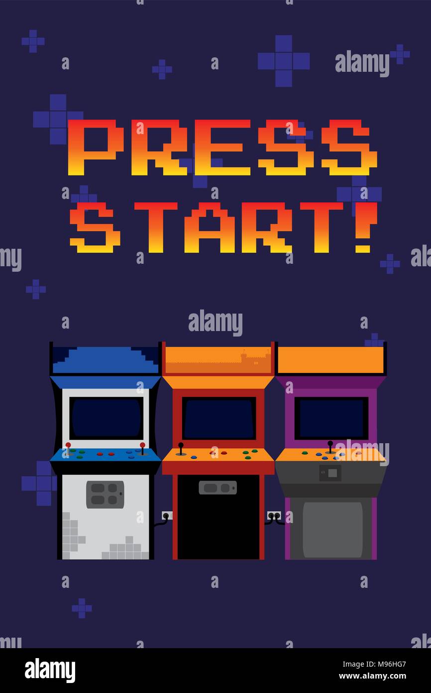 Press to start computer retro hi-res stock photography and images - Alamy