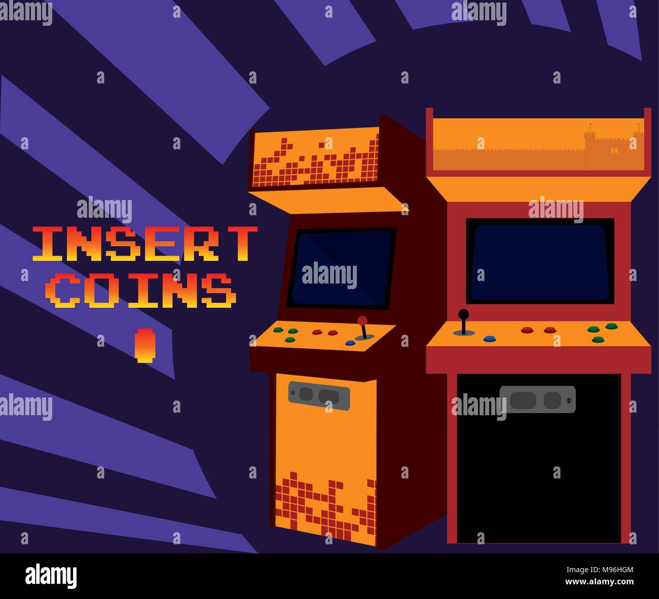 Insert The Coins Stock Vector Images - Alamy