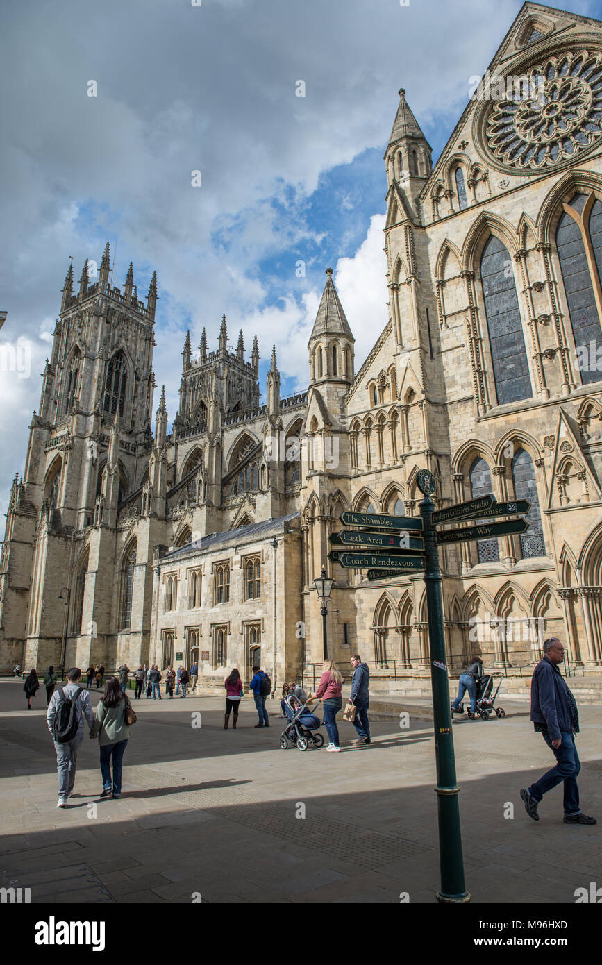 York Minster Cathedral from Minster Yard, York UK Stock Photo - Alamy
